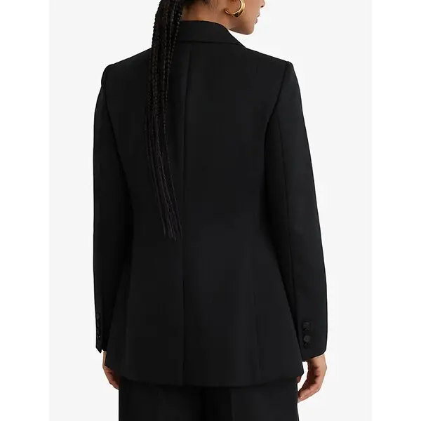 REISS Dakota Single-breasted Wool-blend Tuxedo Blazer