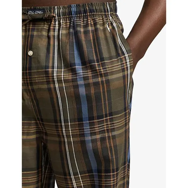 Polo Ralph Lauren Checked Embroidered-logo Cotton Pyjama Set