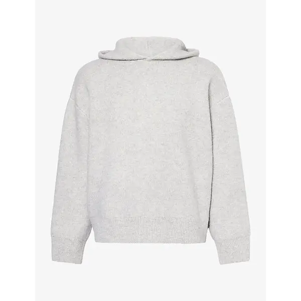 MKI MIYUKI ZOKU Double Boxy-fit Woven Knit Hoody Xxl - Ash