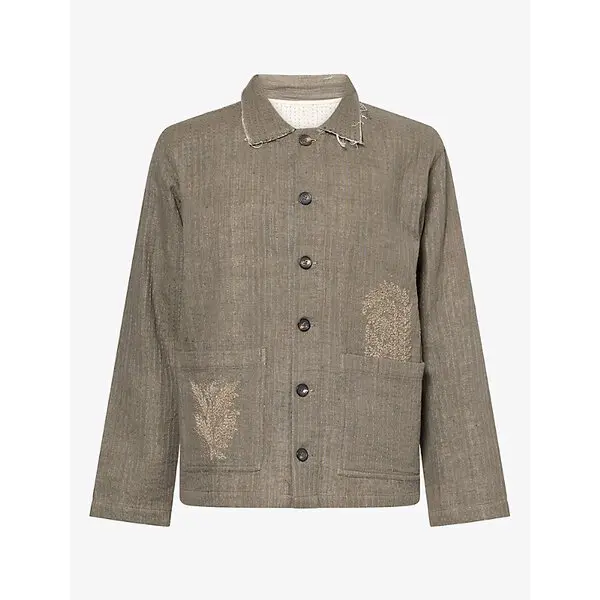 KARTIK RESEARCH Kantha Embroidered Cotton Jacket