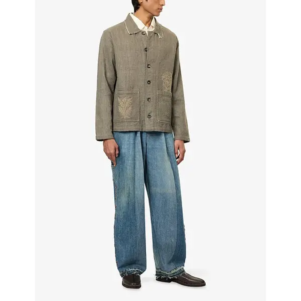 KARTIK RESEARCH Kantha Embroidered Cotton Jacket