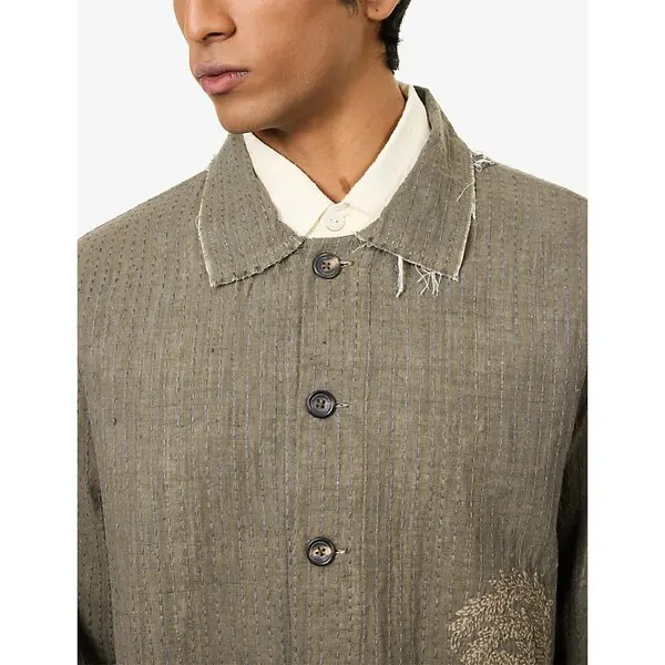 KARTIK RESEARCH Kantha Embroidered Cotton Jacket