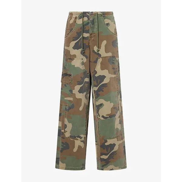JADED LONDON Bailee Low-rise Cotton-twill Cargo Trousers - Camo