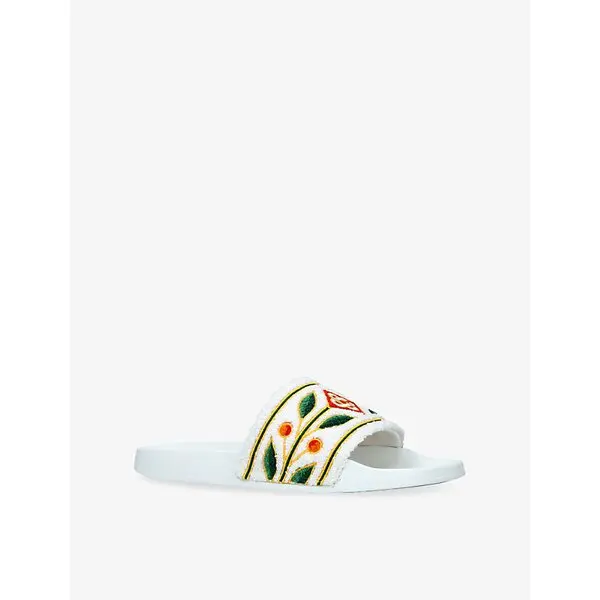 Casablanca Embroidered Terry And Rubber Pool Sliders