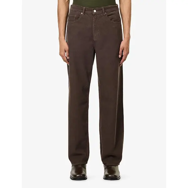 FRAME The Baggy Wide-leg Cotton Trousers