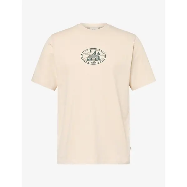 LES DEUX Woodhouse Graphic Cotton T-shirt Xxl - Ivory