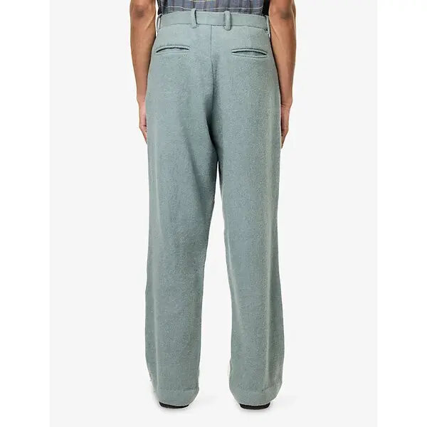 KARTIK RESEARCH Pleated Wide-leg Wool Trousers