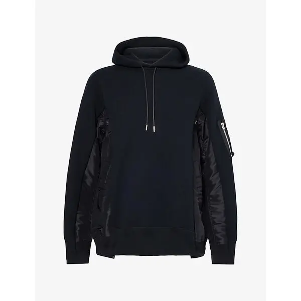 Sacai Panelled Welt-pocket Cotton-blend Hood