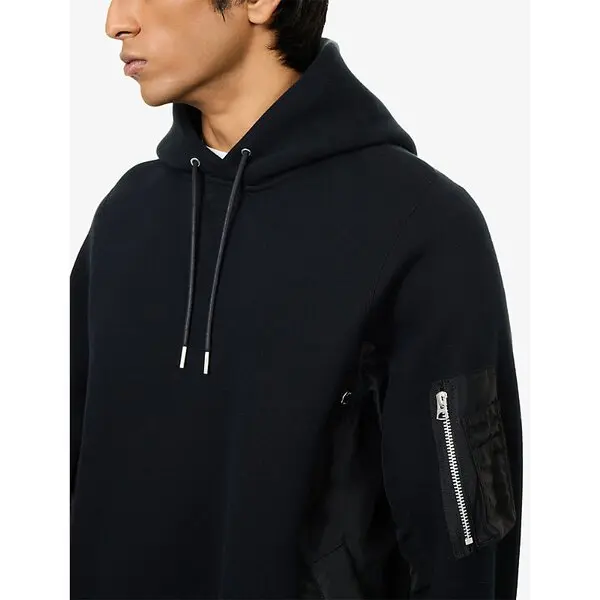 Sacai Panelled Welt-pocket Cotton-blend Hood