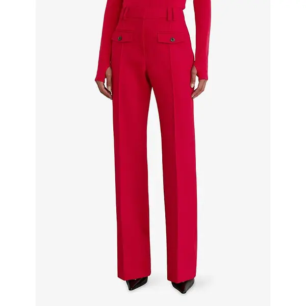 REISS Kira Fla-leg High-rise Woven Trousers