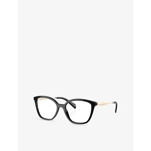 Prada Pr 02zv Butterfly-frame Acetate Optical Glasses