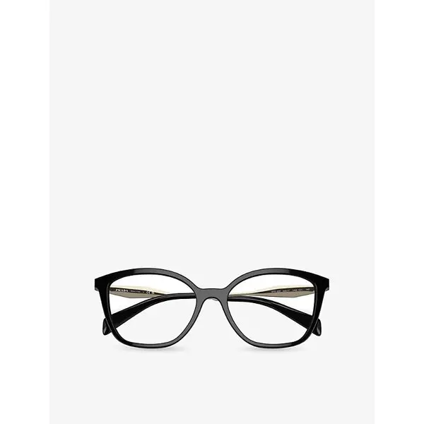 Prada Pr 02zv Butterfly-frame Acetate Optical Glasses