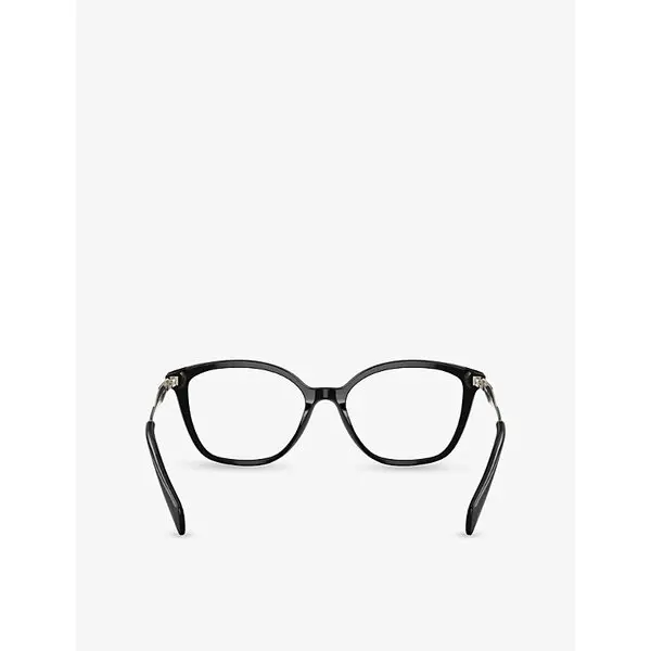 Prada Pr 02zv Butterfly-frame Acetate Optical Glasses