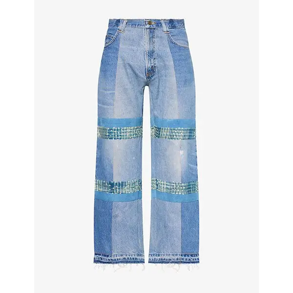 KARTIK RESEARCH Upcycled Wide-leg Denim Jeans
