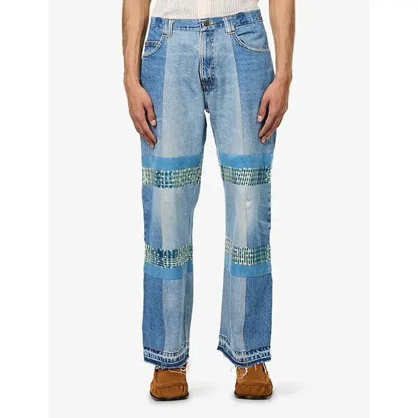 KARTIK RESEARCH Upcycled Wide-leg Denim Jeans