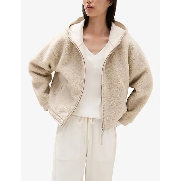 THE WHITE COMPANY Hooded Relaxed-fit Borg Jacket