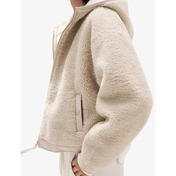 THE WHITE COMPANY Hooded Relaxed-fit Borg Jacket