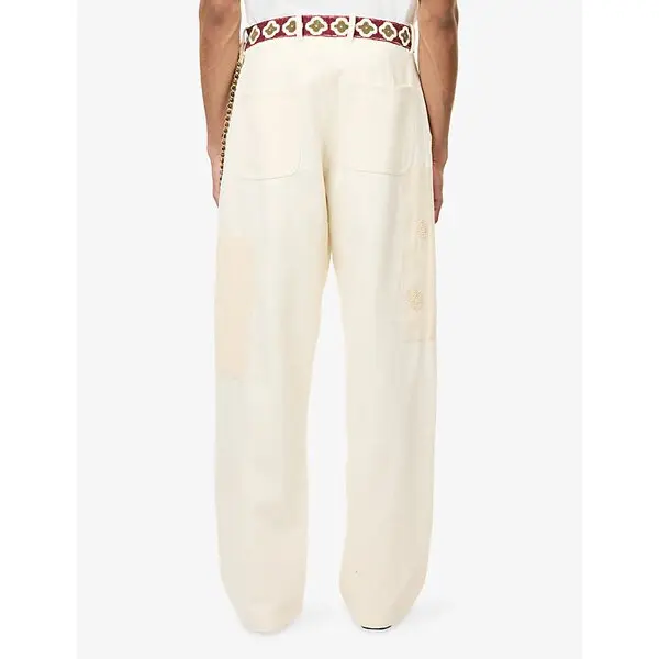 KARTIK RESEARCH Patchwork Embroidered Denim Jeans