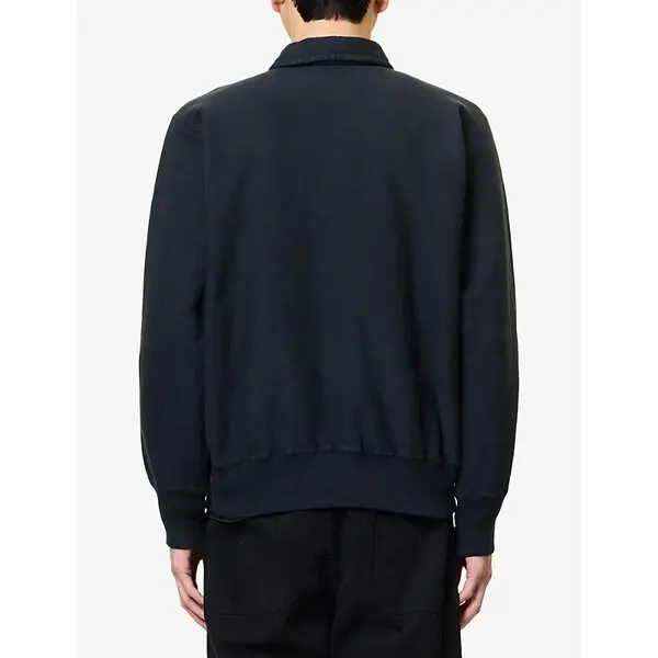 A.PRESSE Vintage Quarter-zip Cotton Jumper