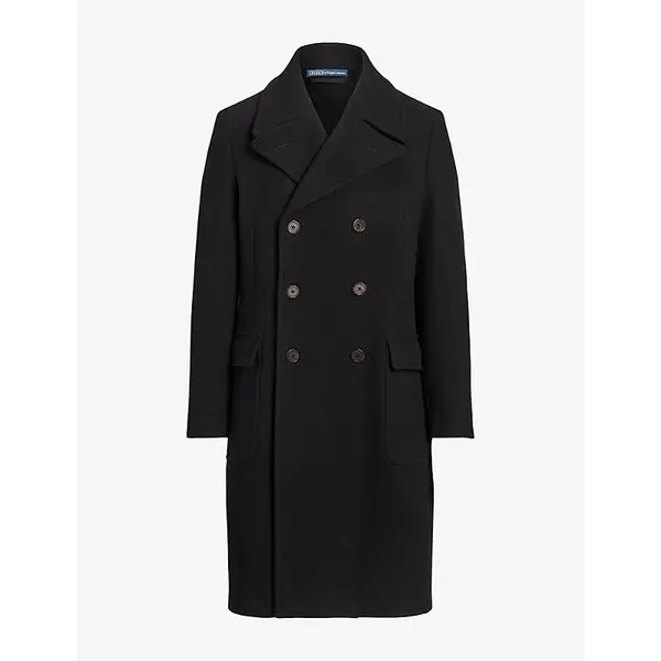 Polo Ralph Lauren Double-breasted Notched-lapel Wool Blend Coat