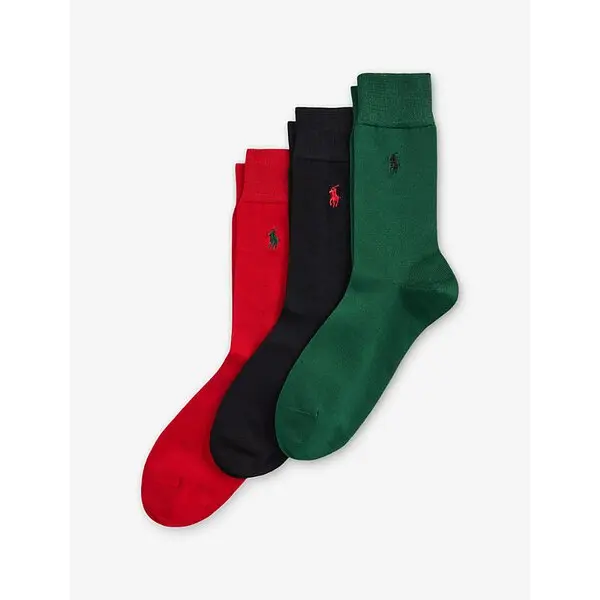 Polo Ralph Lauren 3-pack Cotton-blend Trouser Socks - Green