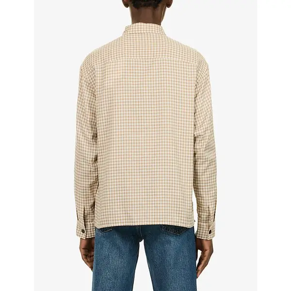 FRAME Check Patch-pocket Cotton-blend Shirt