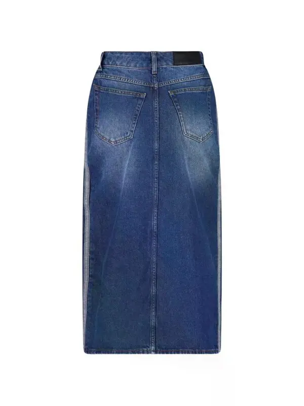 Adidas 3-stripes Slit Denim Maxi Skirt