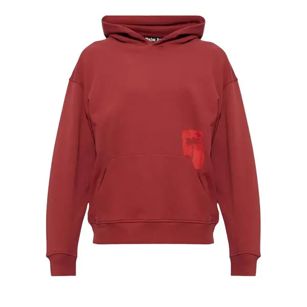 Palm Angels Brushed Palm Tree Regular Hoodie