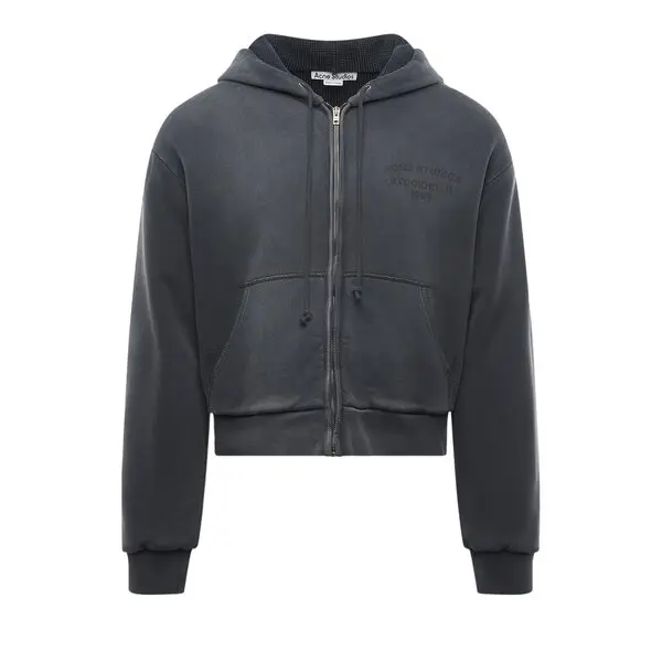Acne Studios Sprayed Zip Hoodie 'faded - Black
