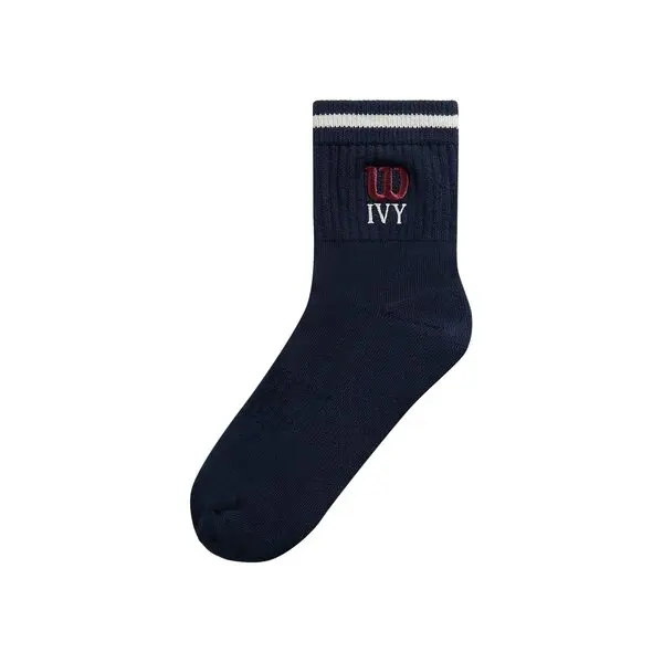 Kith Ivy For Wilson Quarter Top Striped Socks 'nocturnal - Blue