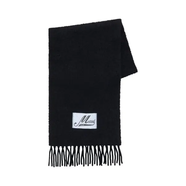 Marni Brushed Alpaca Scarf - Black