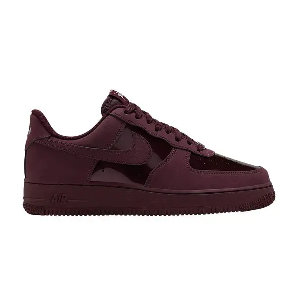 Nike Wmns Air Force 1 '07 Se 'burgundy Crush Metallic Silver - Red