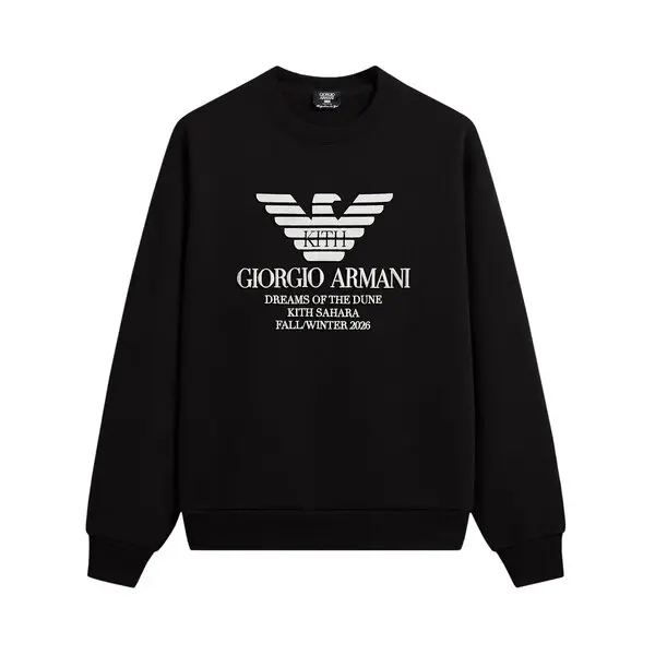 Kith Giorgio Armani & Nelson Crewneck 'nero