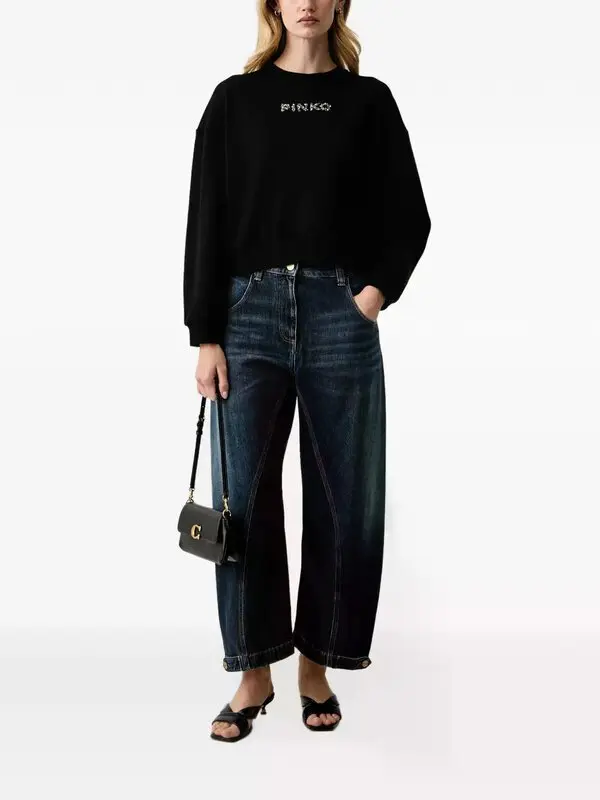 Pinko Embellished Logo-patch Sweater