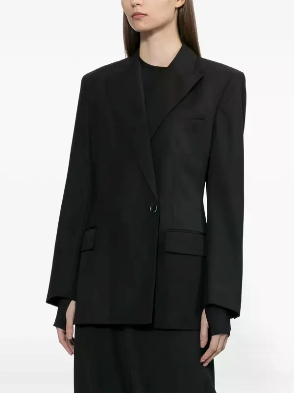 Helmut Lang Buckled-strap Peak-lapel Blazer