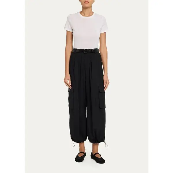 Sea Jemima Wool Balloon-leg Crop Cargo Pants