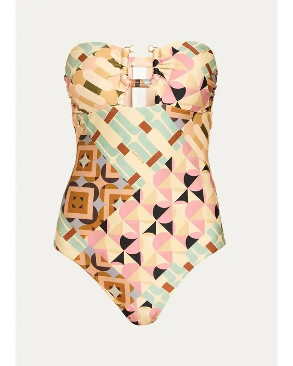 Zimmermann Fairlight Enamel One-piece Swimsuit