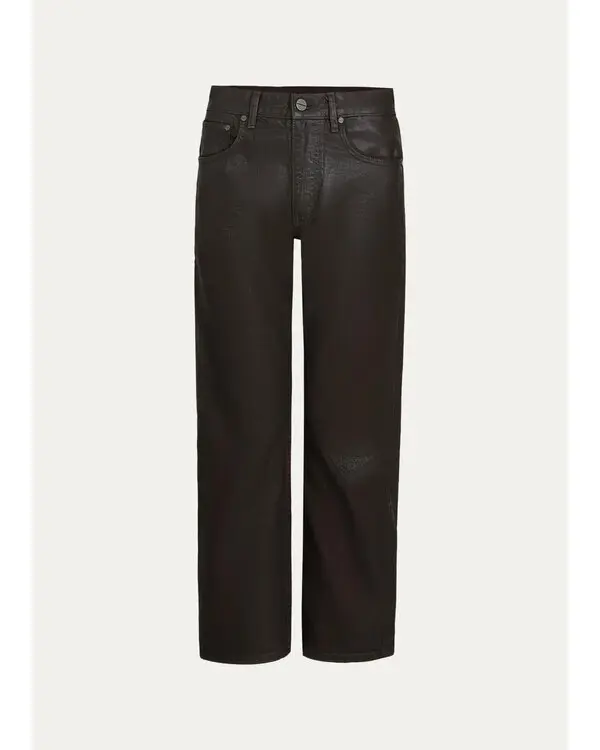 TWP Kent Coated Denim Straight-leg Jeans