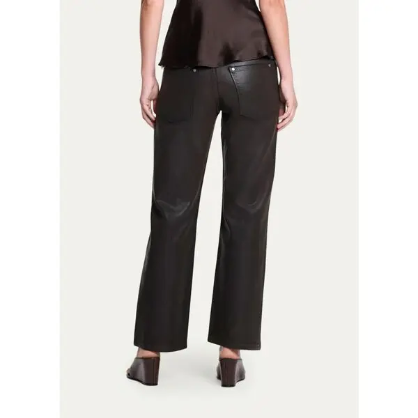 TWP Kent Coated Denim Straight-leg Jeans