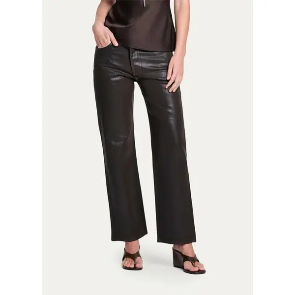 TWP Kent Coated Denim Straight-leg Jeans