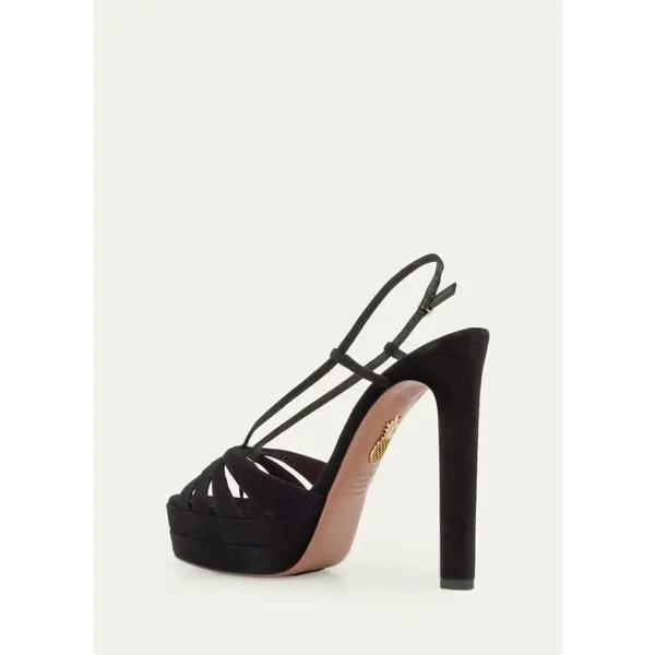 AQUAZZURA 130mm Aimee Suede Platform Sandals