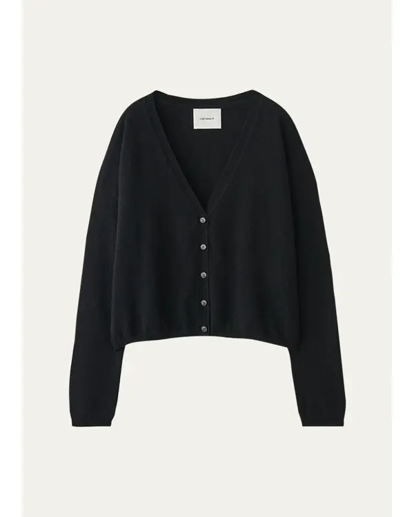 LISA YANG Abby Cashmere V-neck Cardigan - Black