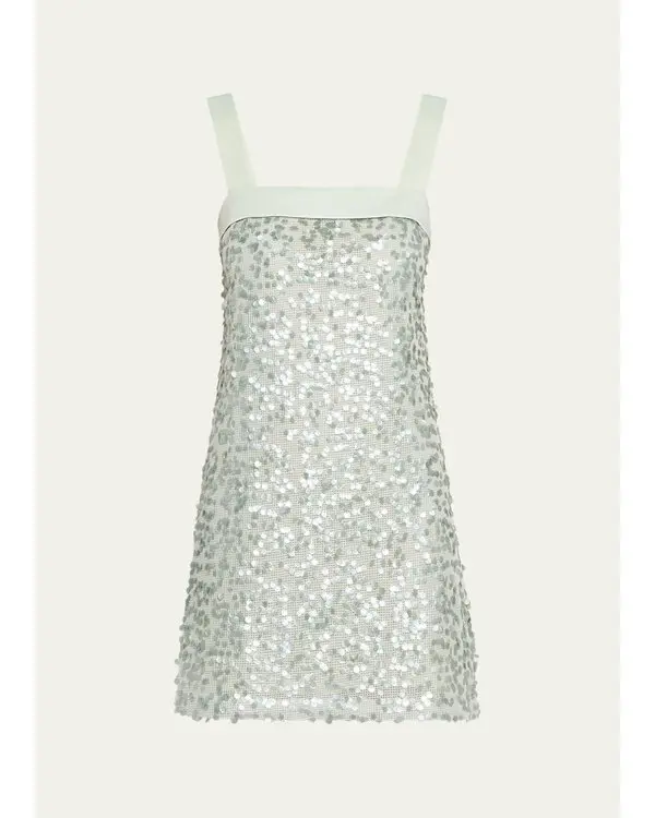 Simkhai Davina Embellished Mini Dress - Mint