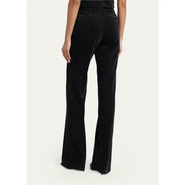 TOM FORD Polka-dot Velvet Bootcut Trousers