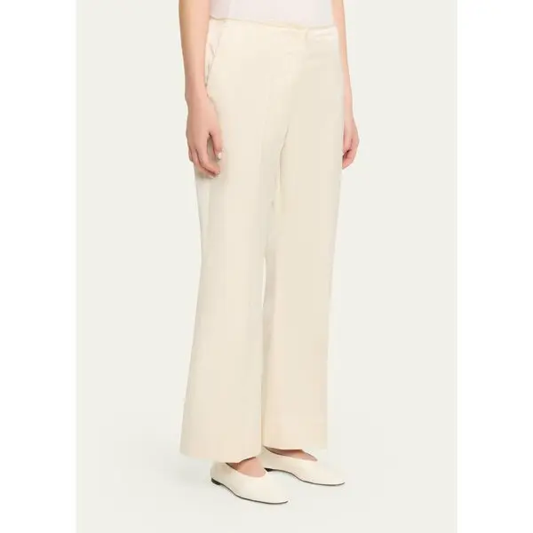 TOTEME Kick Flare Raw-edge Trousers
