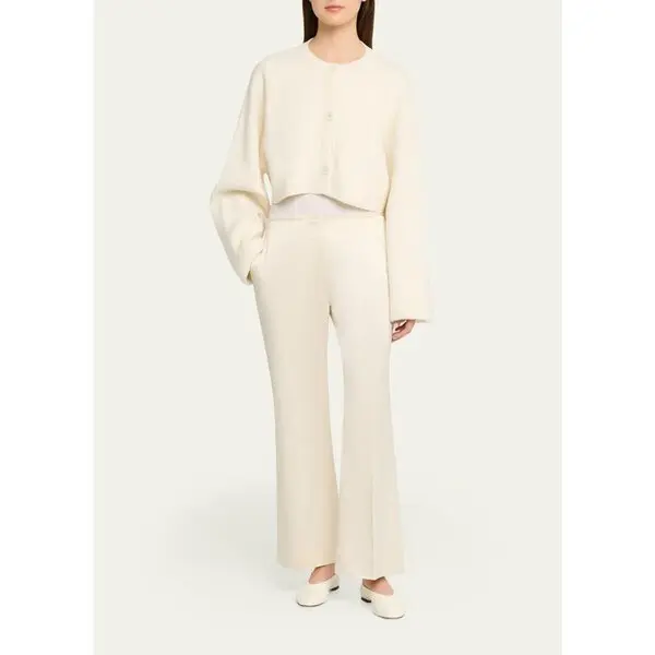 TOTEME Kick Flare Raw-edge Trousers