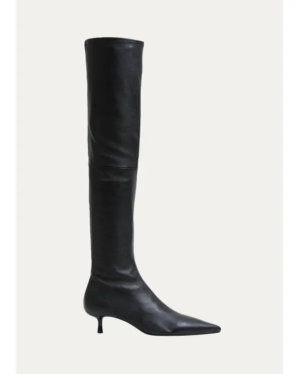 Simkhai 35mm Joni Stretch Leather Over-the-knee Boots - Black