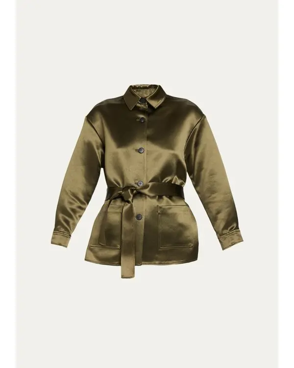 Attersee The Studio Belted Satin Jacket