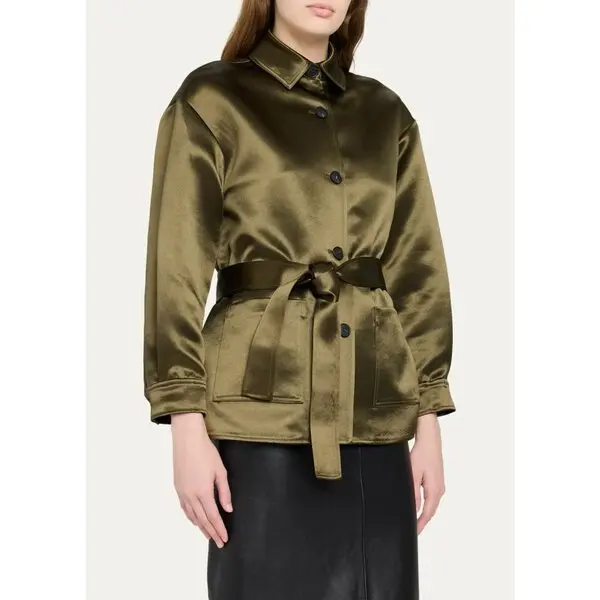 Attersee The Studio Belted Satin Jacket