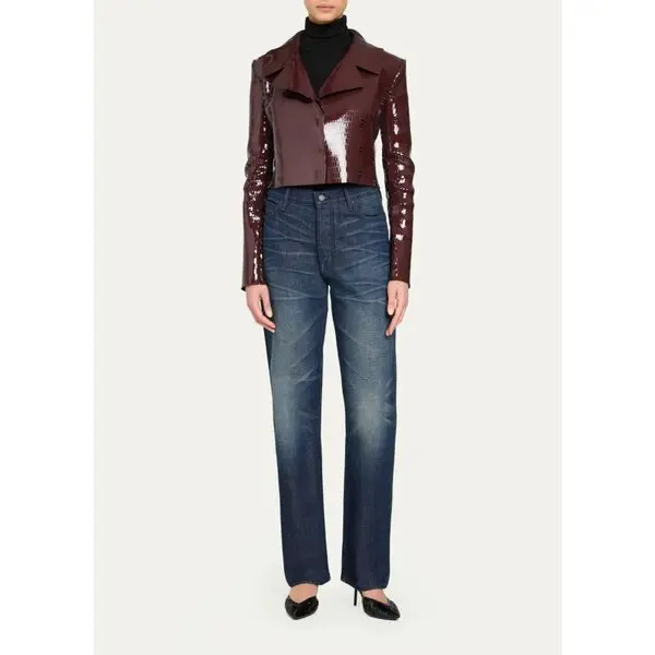 TOM FORD Low-waist Stonewashed Denim Straight-leg Boyfriend Pants